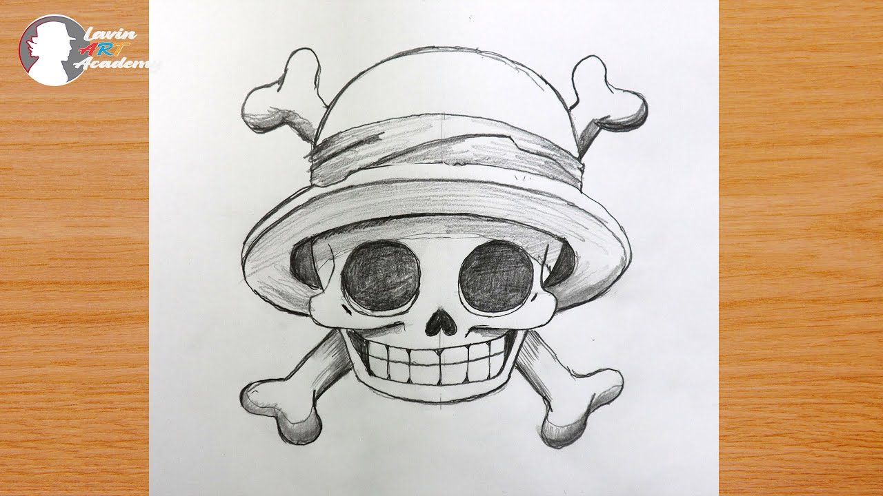 How to Draw One Piece Logo Pirate || Luffy Logo Drawing - YouTube
