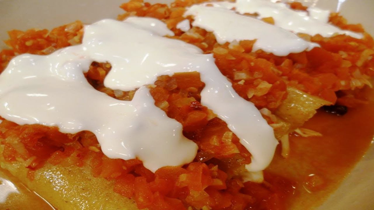 Receta para preparar enchiladas de picadillo de pollo. Cocinando con ...