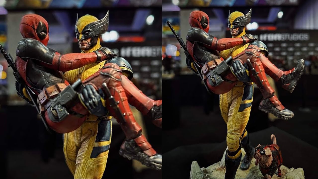 New Deadpool & Wolverine statue revealed by iron studios - YouTube