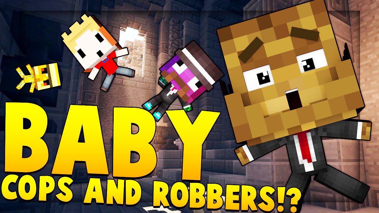 Minecraft BABY MODDED - Cops And Robbers Mod | JeromeASF - YouTube