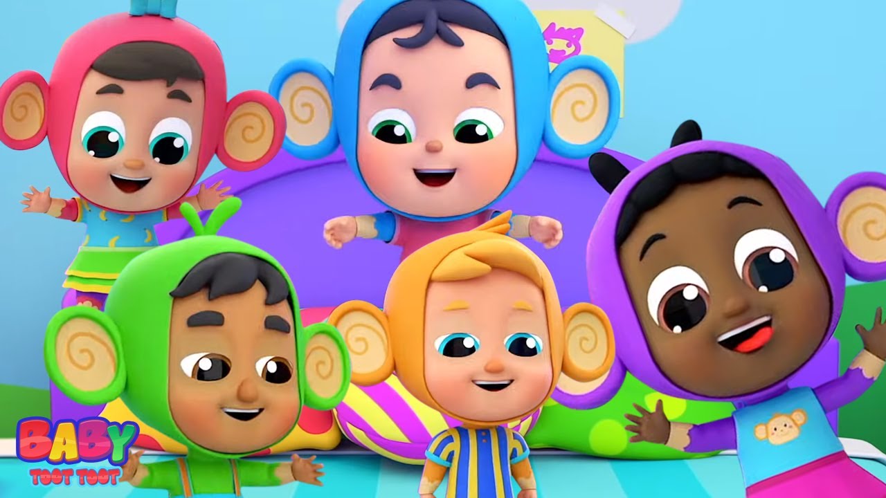 Five Little Monkeys | Nursery Rhymes and Baby Song For Kids | Learn ...