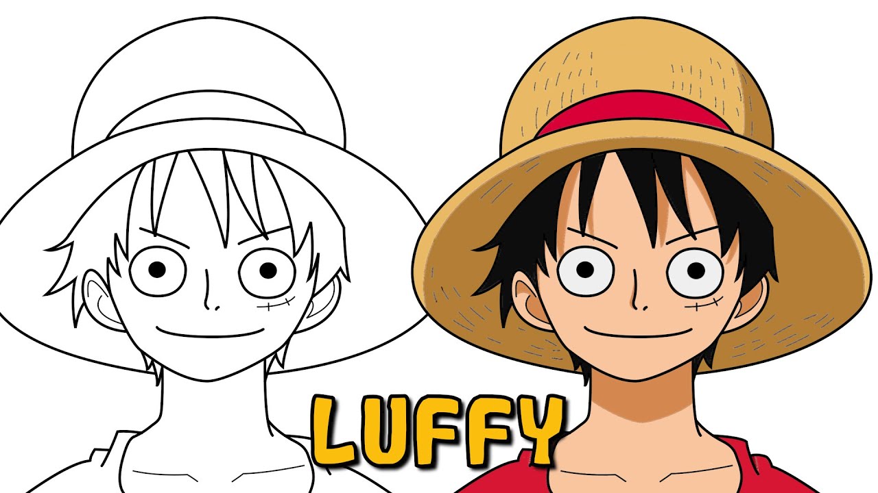 How to draw LUFFY (One Piece) | How to draw anime easy step by step ...