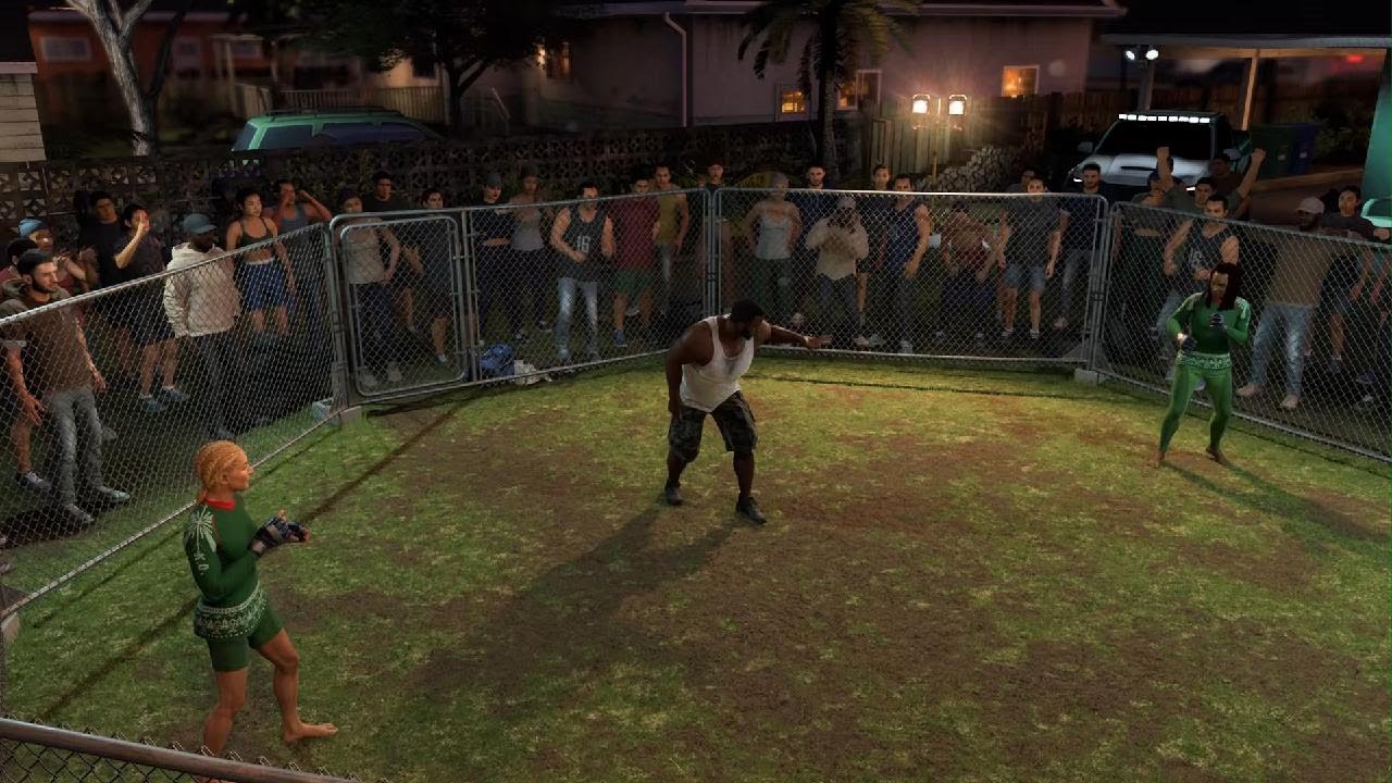 UFC 5 - PS5 - CPU VS CPU Unknown Fighters - Festive Backyard Brawl ...