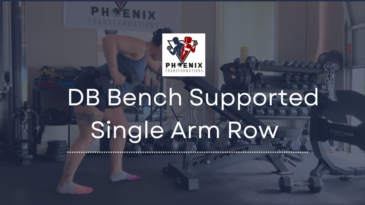 Bench Supported- Single Arm Dumbbell Row - YouTube