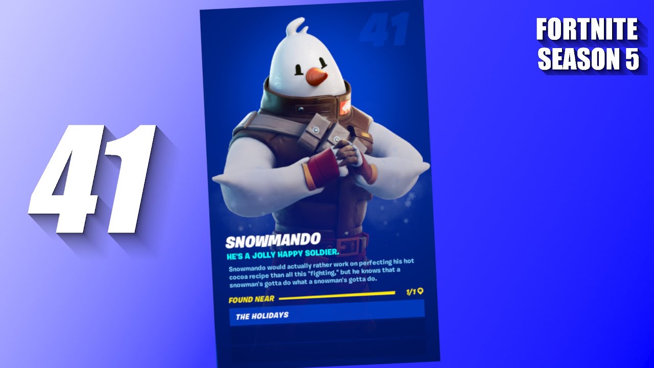Fortnite Character 41 Snowmando Location Guide | Fortnite Collections ...