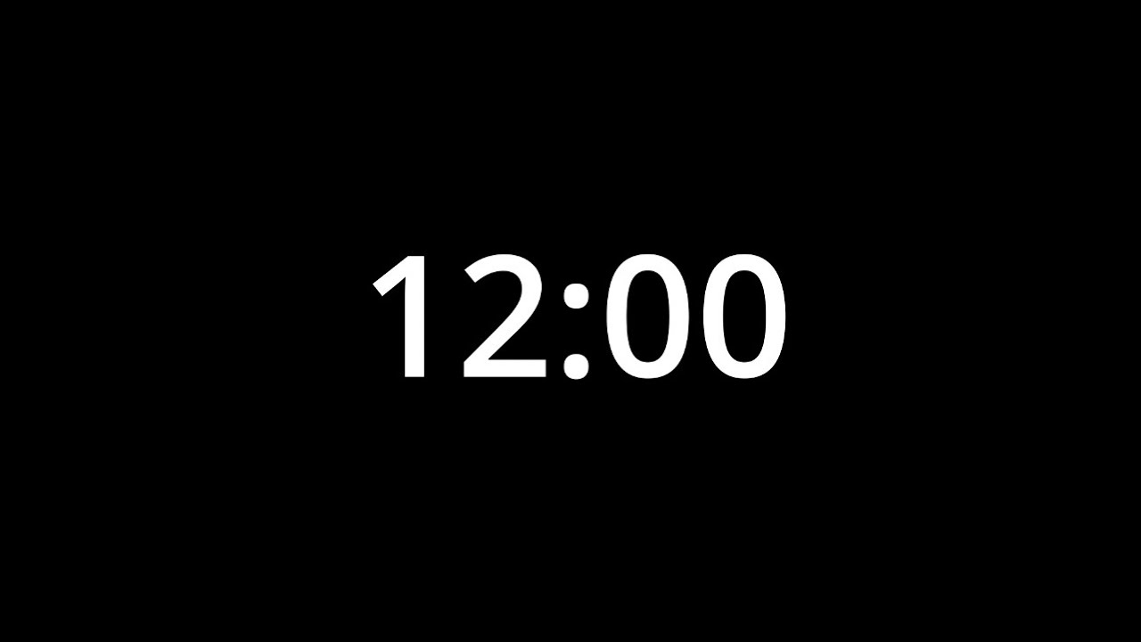 12 minute simple timer/countdown - YouTube