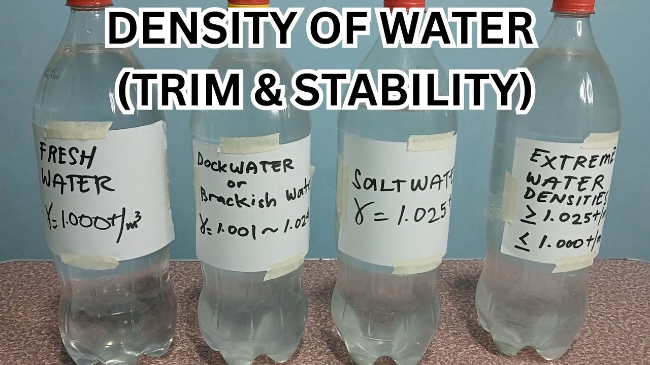 FINDING THE DENSITY OF WATER (Silent Tutorial) | TRIM AND STABILITY BASICS FOR SEAFARERS - YouTube