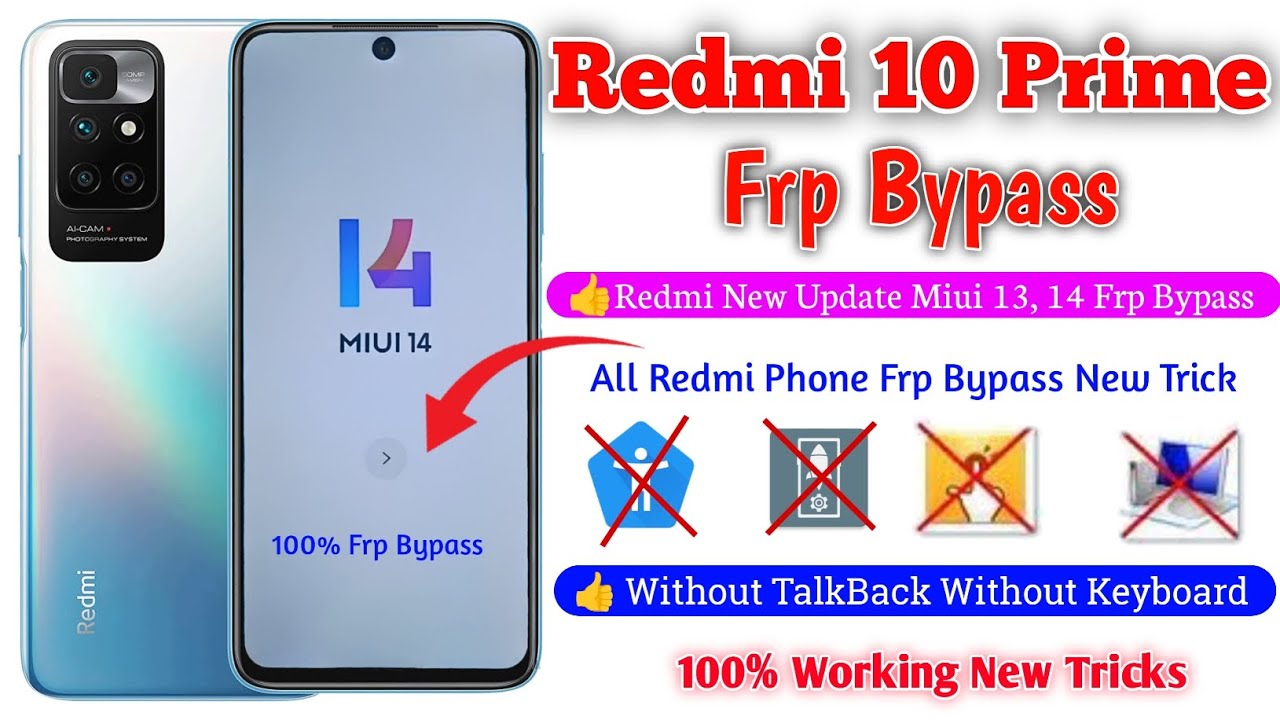 Redmi 10 Prime || FRP Lock Bypass || MIUI 14 || Google Account Bypass || Without Pc | New Trick ...