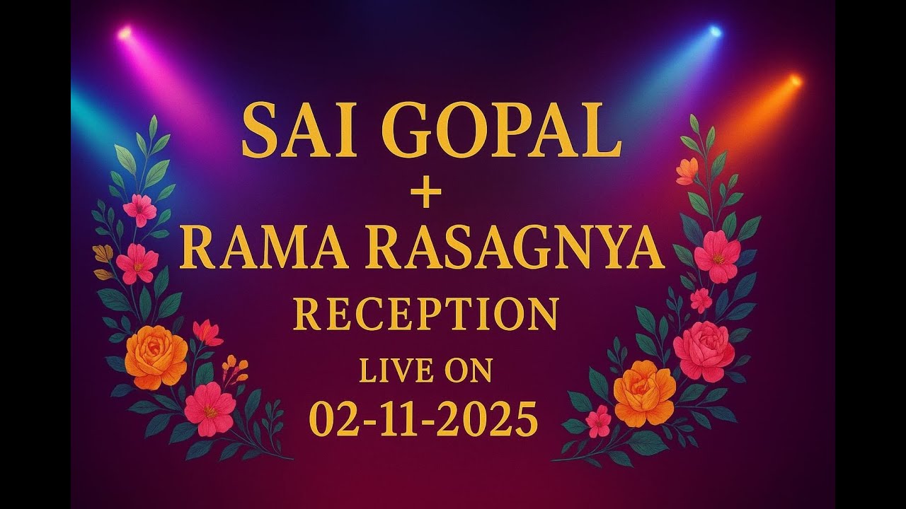 Sai gopal + Rasgnya Recption Live - YouTube