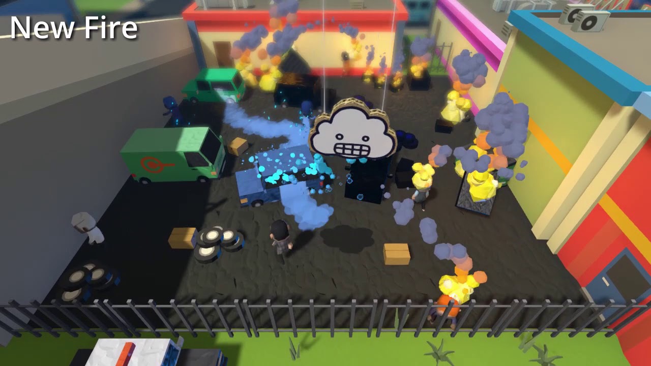 VFX Fire Test (and rain particles) - YouTube