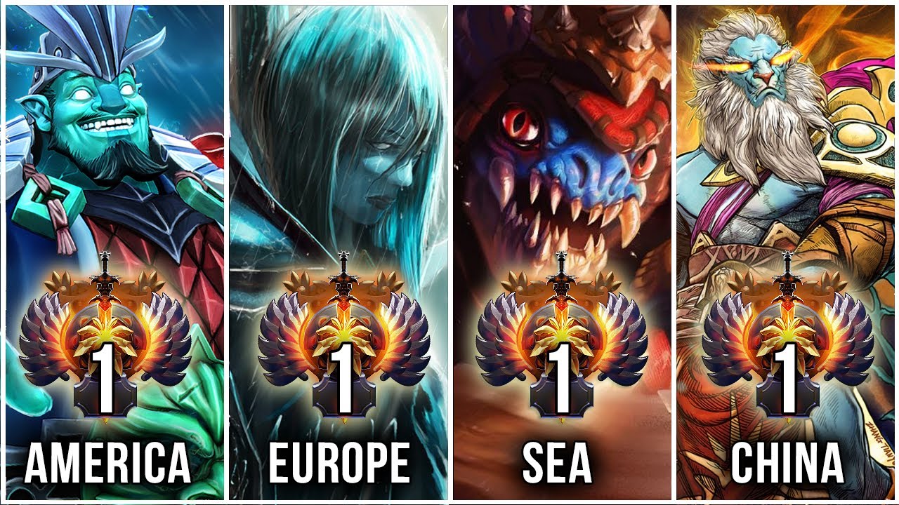 TOP-1 MMR Rank of all regions - BEST in Dota 2 - YouTube