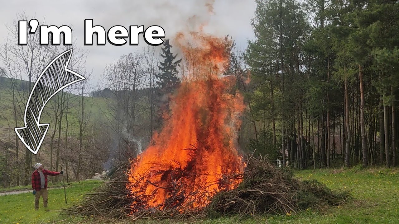 Spring Bonfire - Relax Time - Burning Branches From The Forest - YouTube