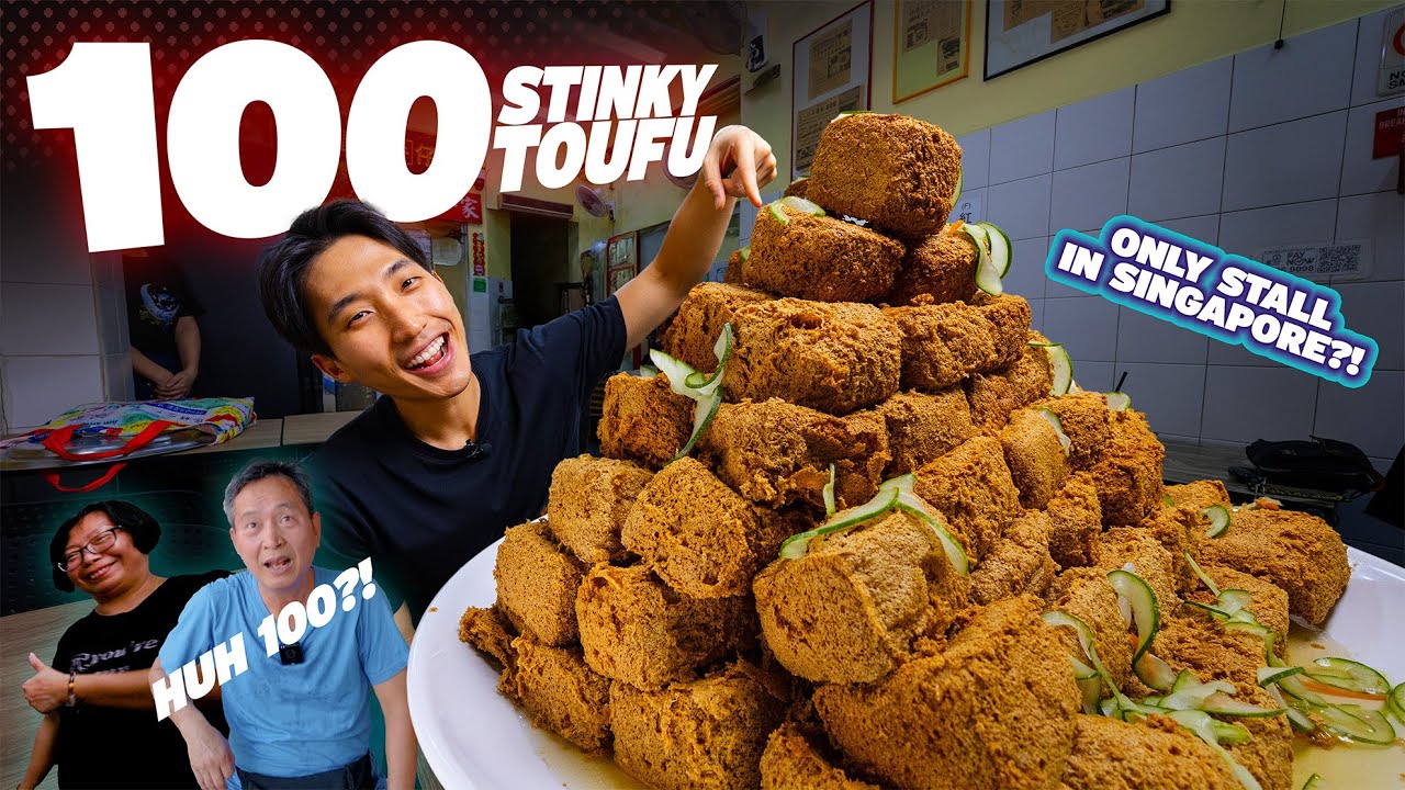 INSANE 100 Stinky Tofu Challenge! | The Only Stall in Singapore?! - YouTube