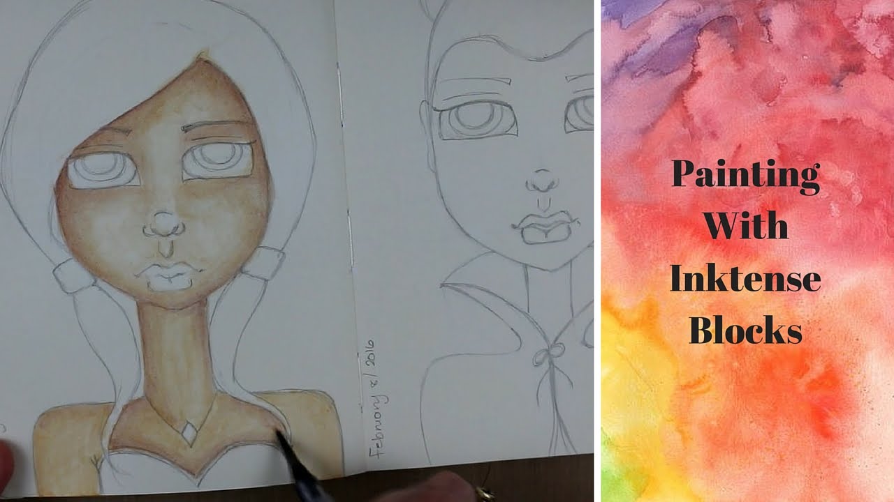 ART JOURNALING WITH INKTENSE BLOCKS - YouTube