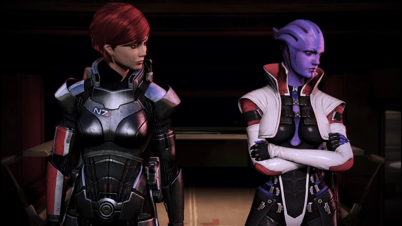 Mass Effect 3 Omega Arias Kissing Shepard Short Youtube