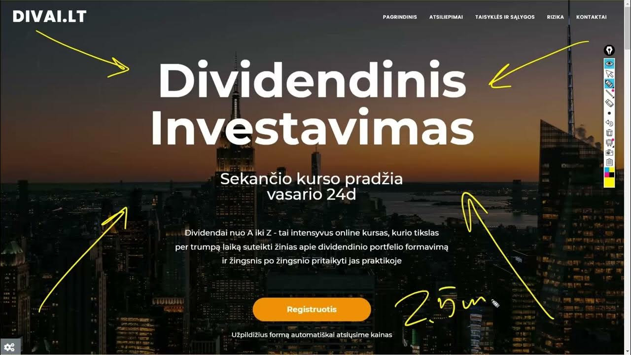 Dividendinis Investavimas nuo A iki Z - Intensyvus online kursas - nuo 2025m Vasario 24 dienos ...
