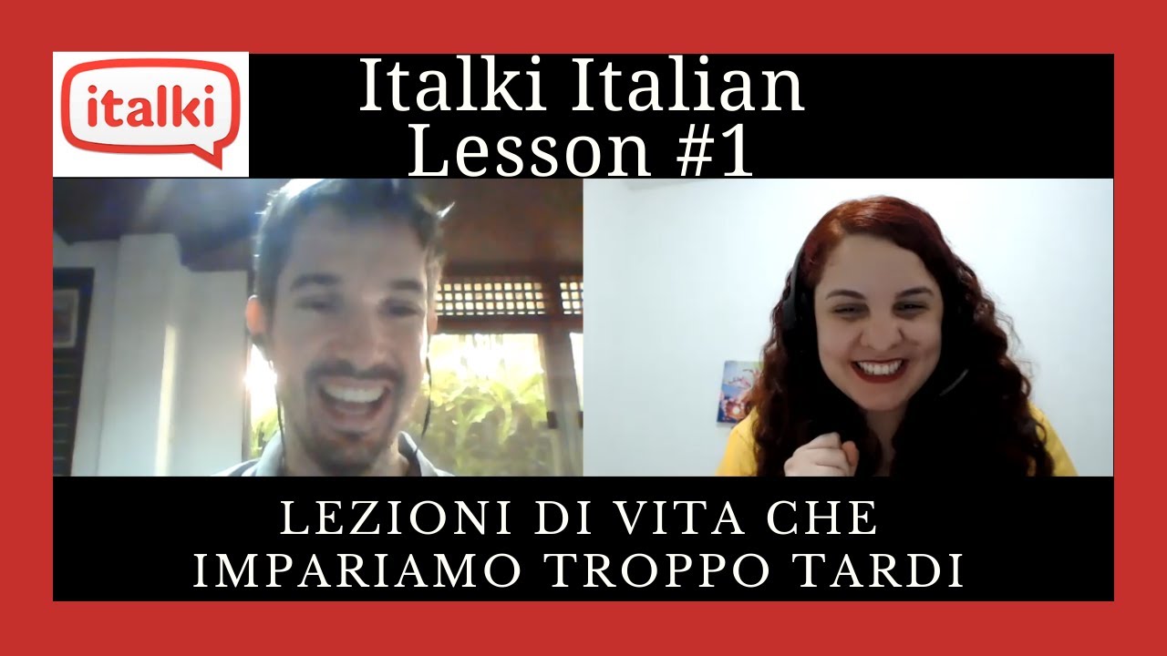 My very first italian ITALKI LESSON ever - YouTube