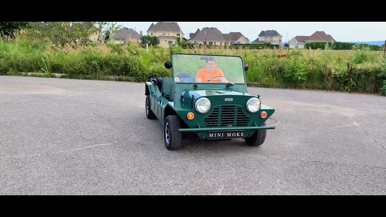 1965 Austin Mini Moke hood front lights. - YouTube