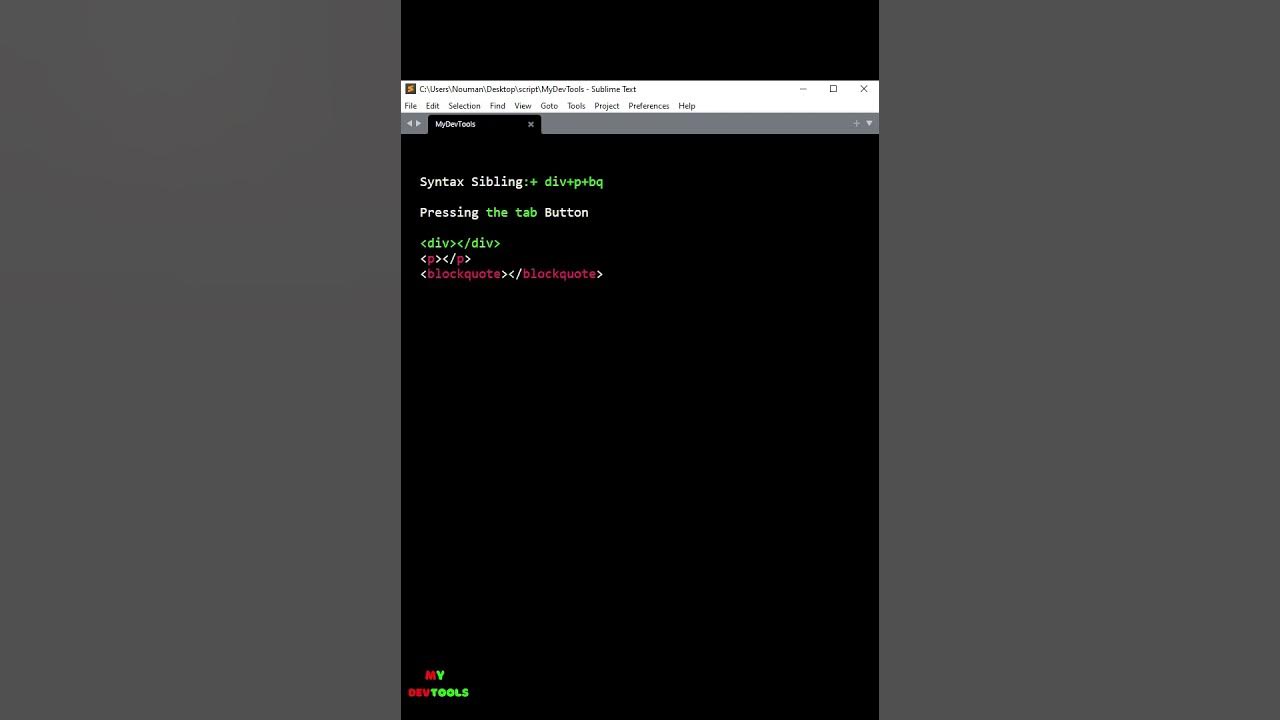 Emmet Shortcut 2 Emmet Vscode Sublimetext Viral Shorts Youtube