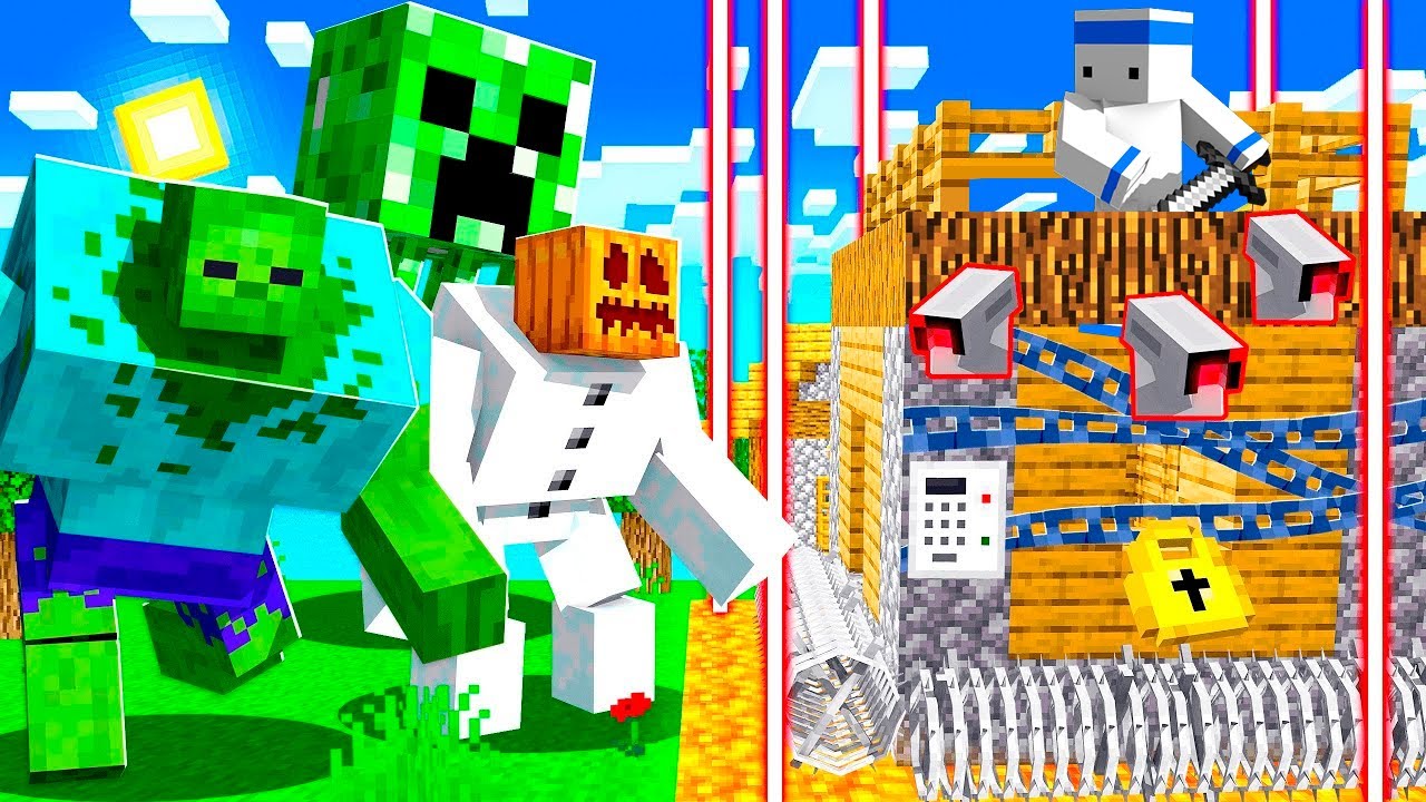 BOSSES CUSTOM vs BASE SEGURA de Dream en Minecraft - YouTube