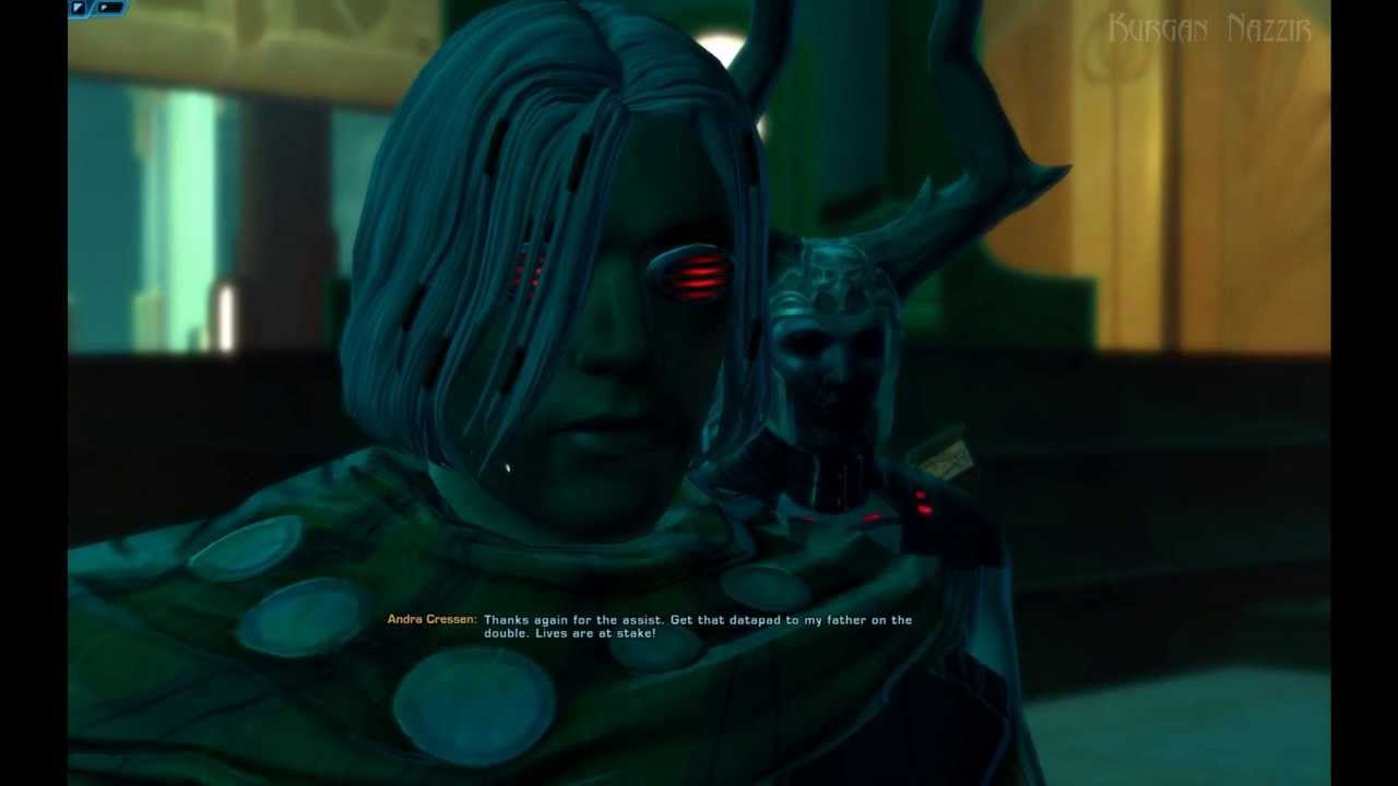 SWTOR - Kissing Andra Cressen (Smuggler) - YouTube