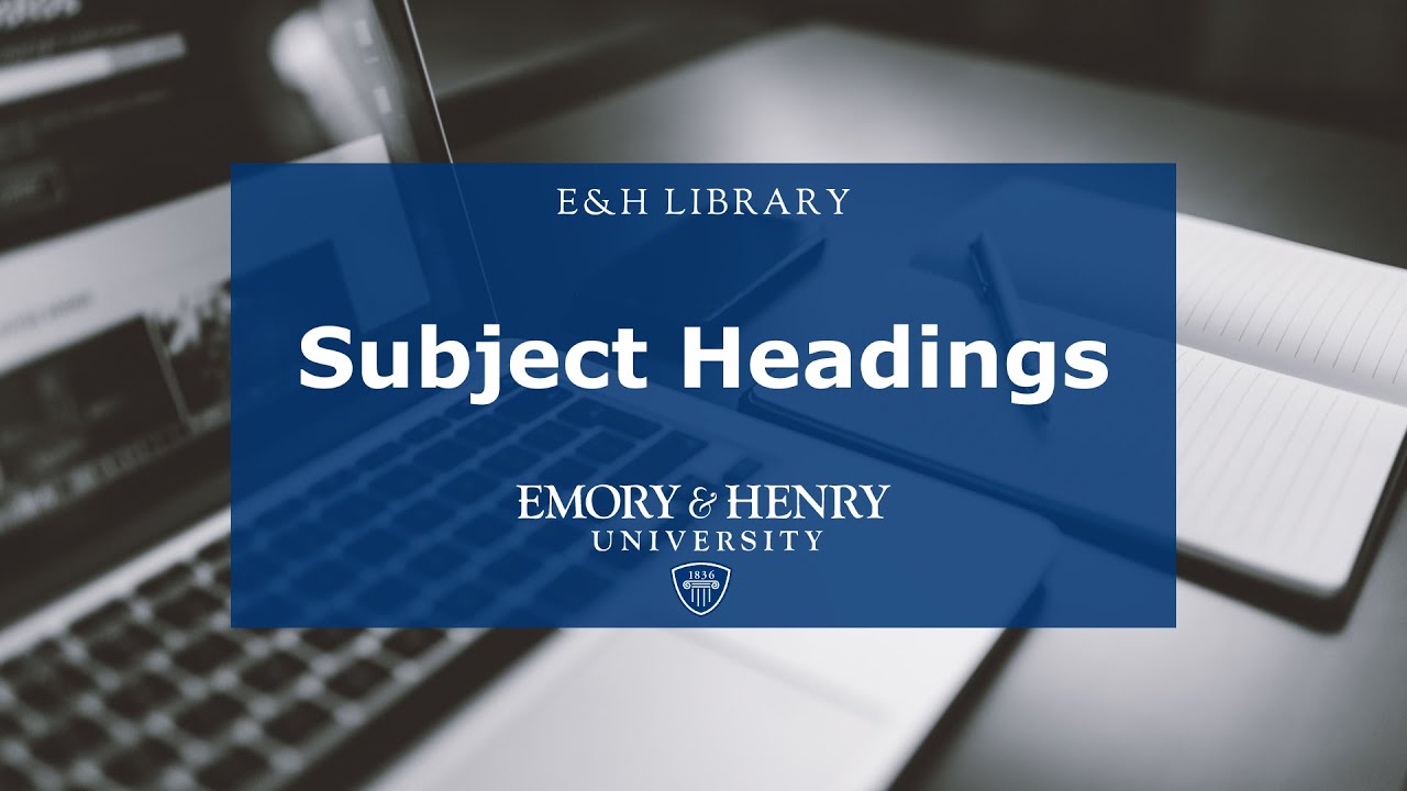 What is a Subject Heading? - YouTube