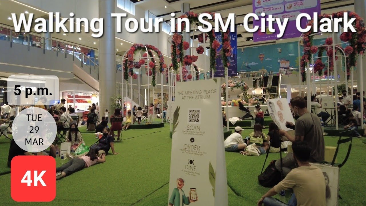 Walking Tour in SM City Clark. Angeles city. Philippines 29 March 2022 ...