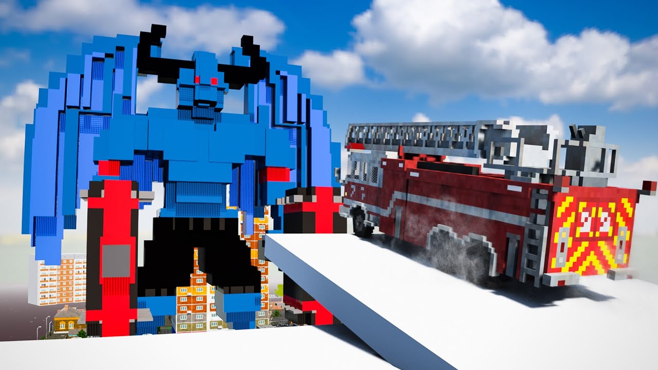 Giant Blue Daemon Attack on Over City Try To Destroy it in Teardown ...