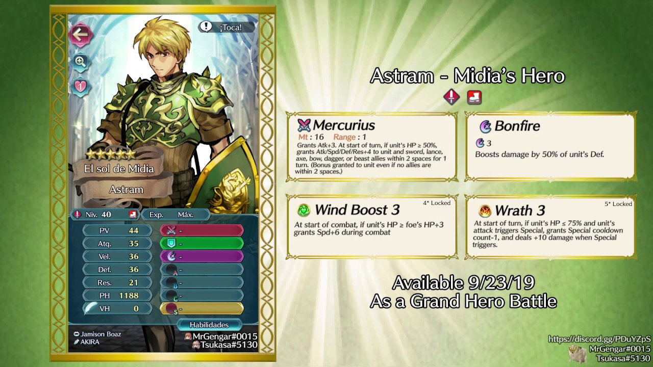 Fire Emblem Heroes - Astram: Midia's Hero Showcase! - YouTube