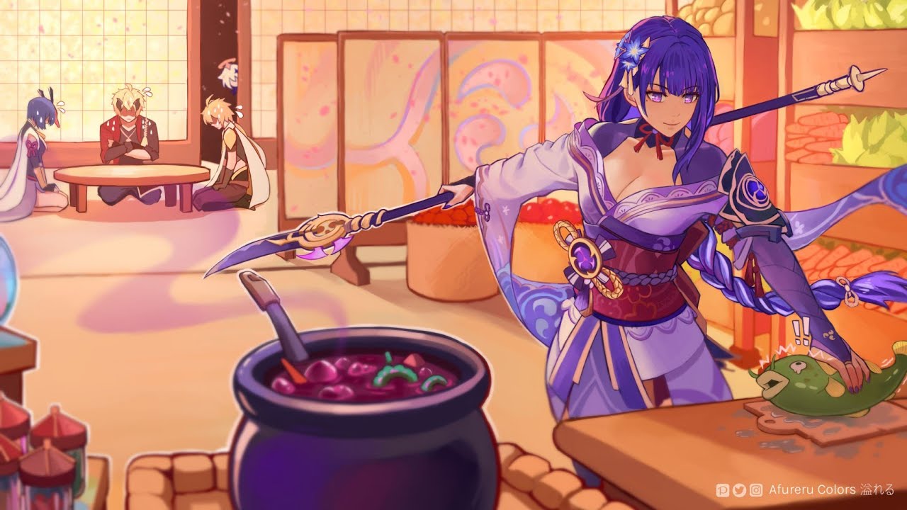 Ei can CoOk - A rare footage of Raiden Shogun cooking - YouTube