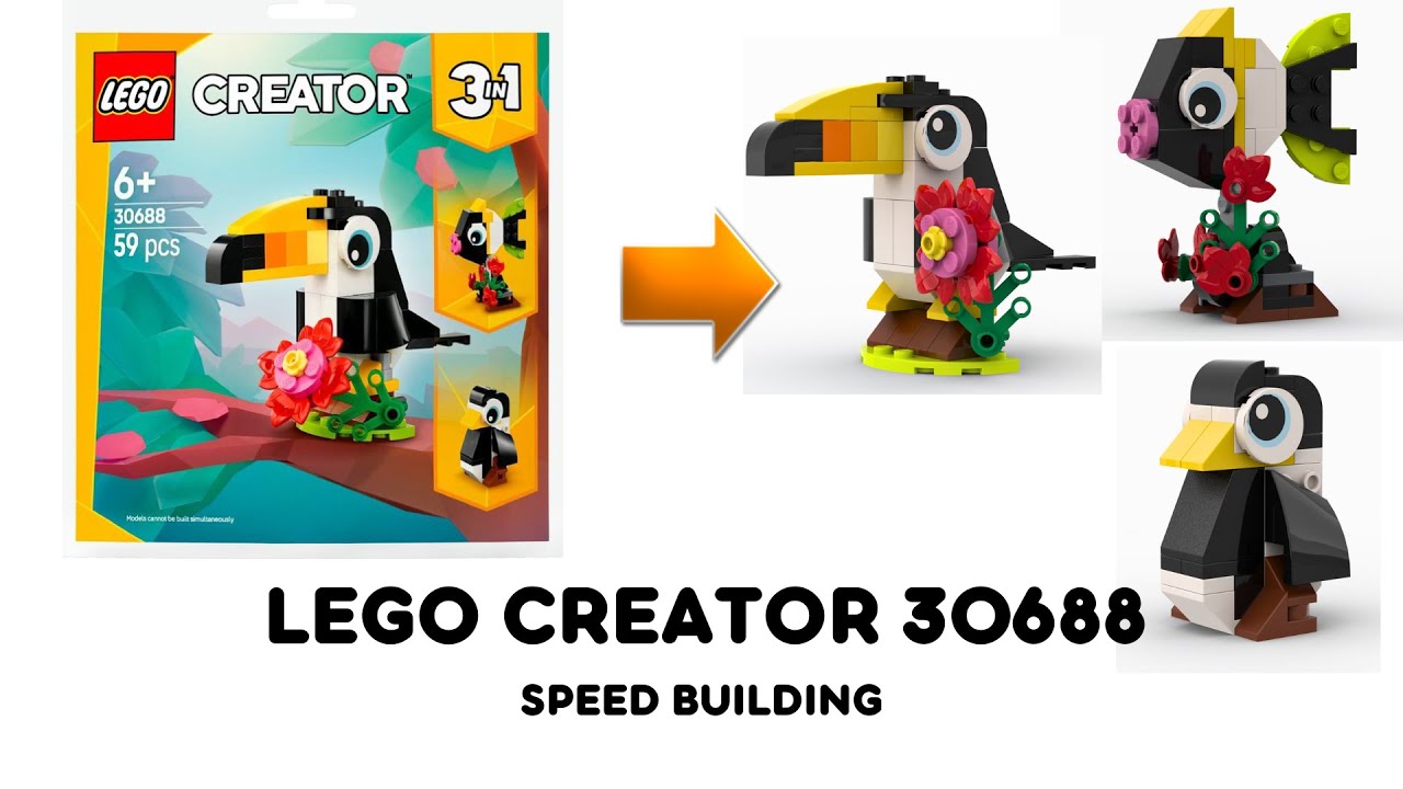 LEGO CREATOR 30688 Tropical Toucan Speed build - YouTube