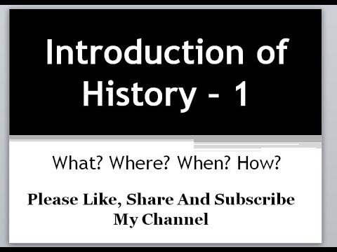 Introduction of History (Part 1) | Class 6 | social Studies | History ...