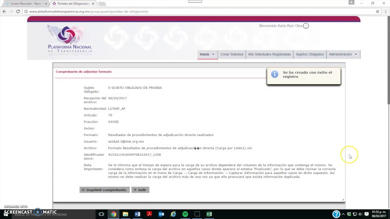 5/5 Tutorial del uso del SIPOT Carga de información por lotes. - YouTube