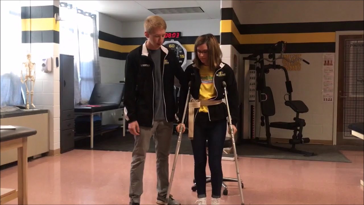 Ambulating with Crutches skill 2018 - YouTube