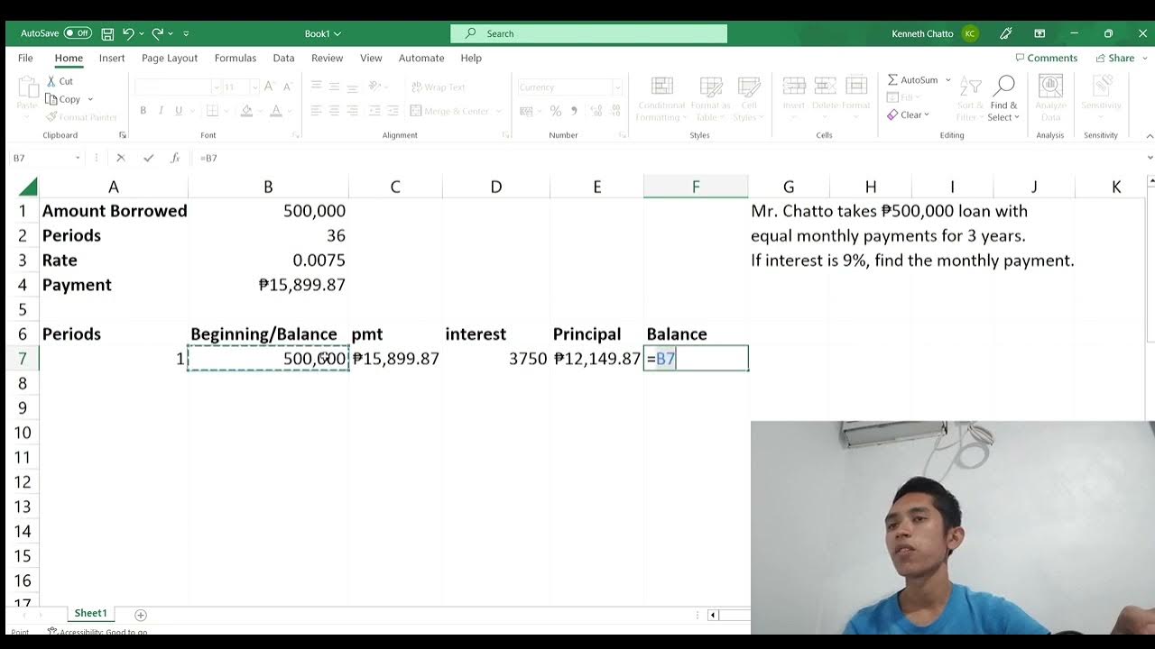 How to create Amortization Schedule using Microsoft Excel - YouTube