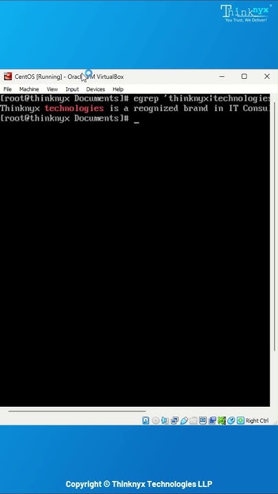 'egrep' in Linux | Thinknyx Technologies - YouTube