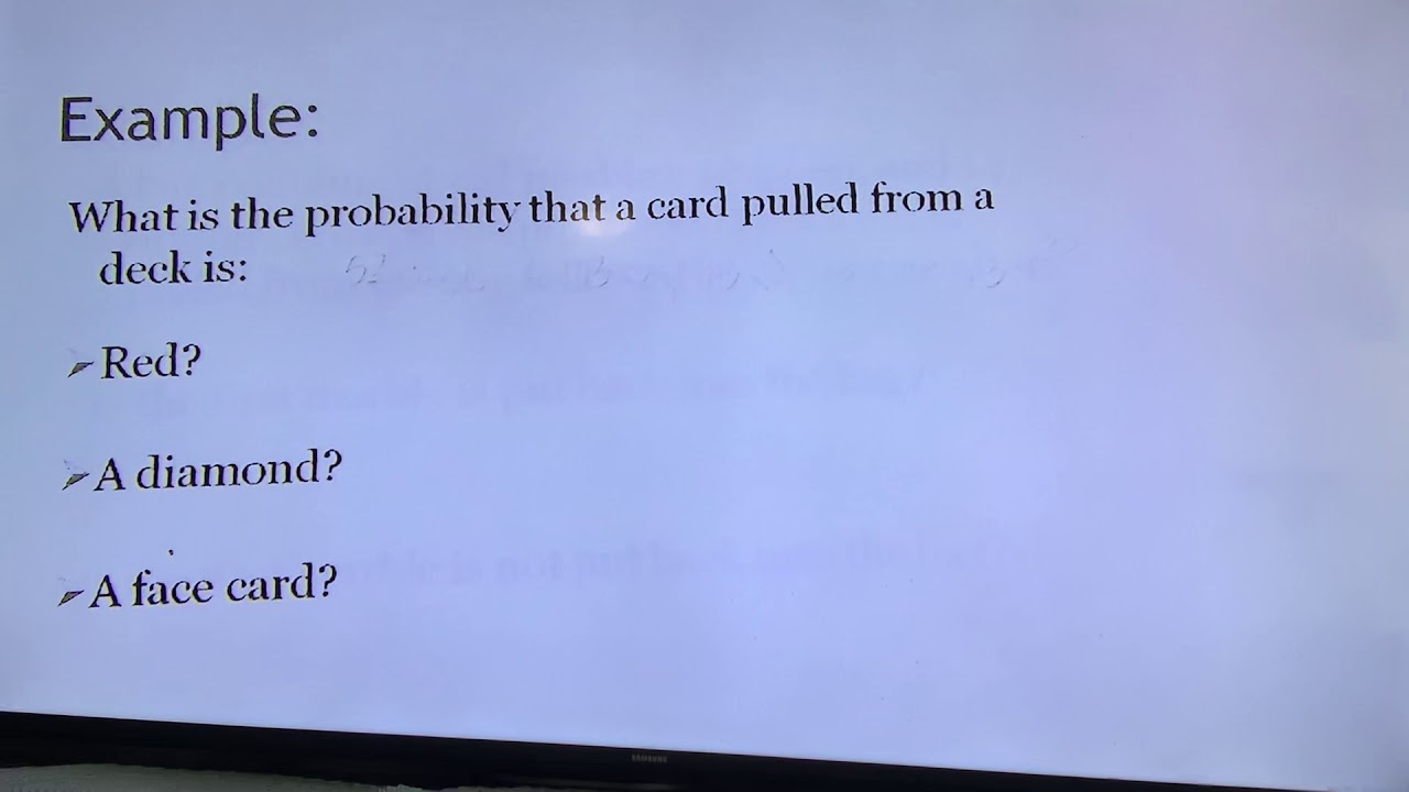 Probability ex 1 - YouTube