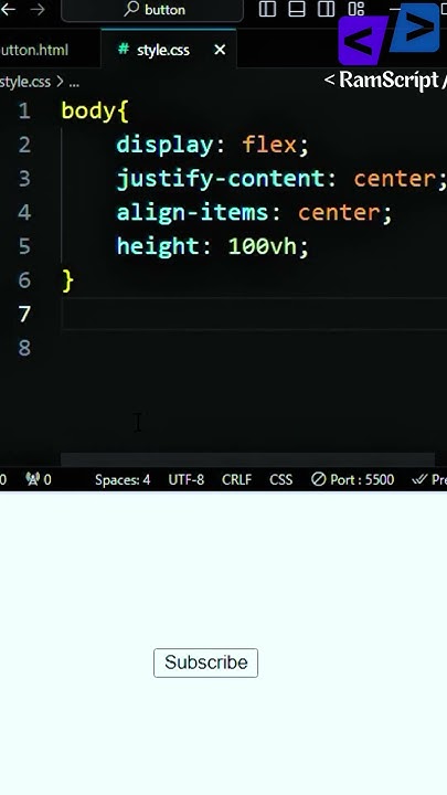 Create Button Using Html And Css Ramscript Code Css Html Webdesign Shotrts Viral Youtube