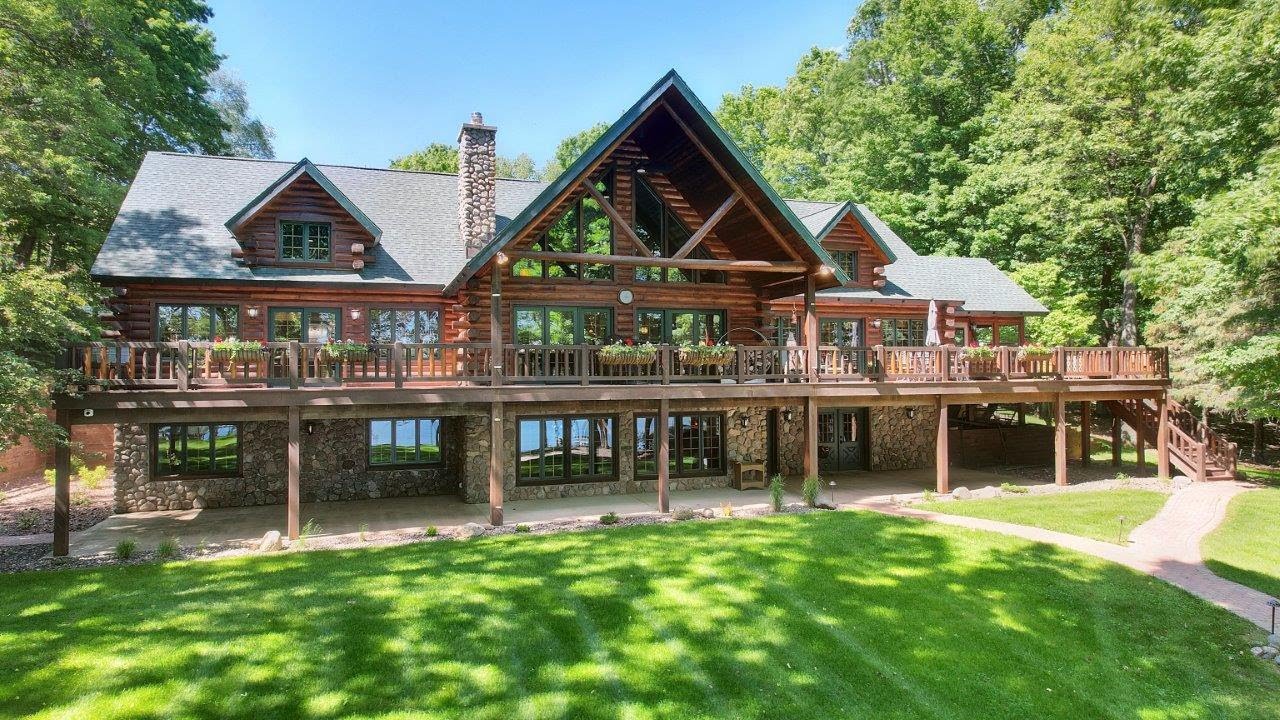 Tomahawk Log Home | Little St Germain Lake | Birchwood Dr | $2,275,000 ...