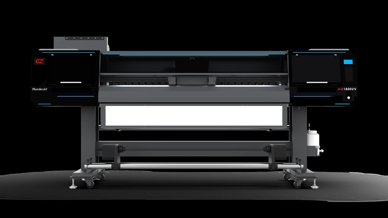 ThunderJet AQ1800UV High Speed1.8m UV Roll to Roll Printer - YouTube