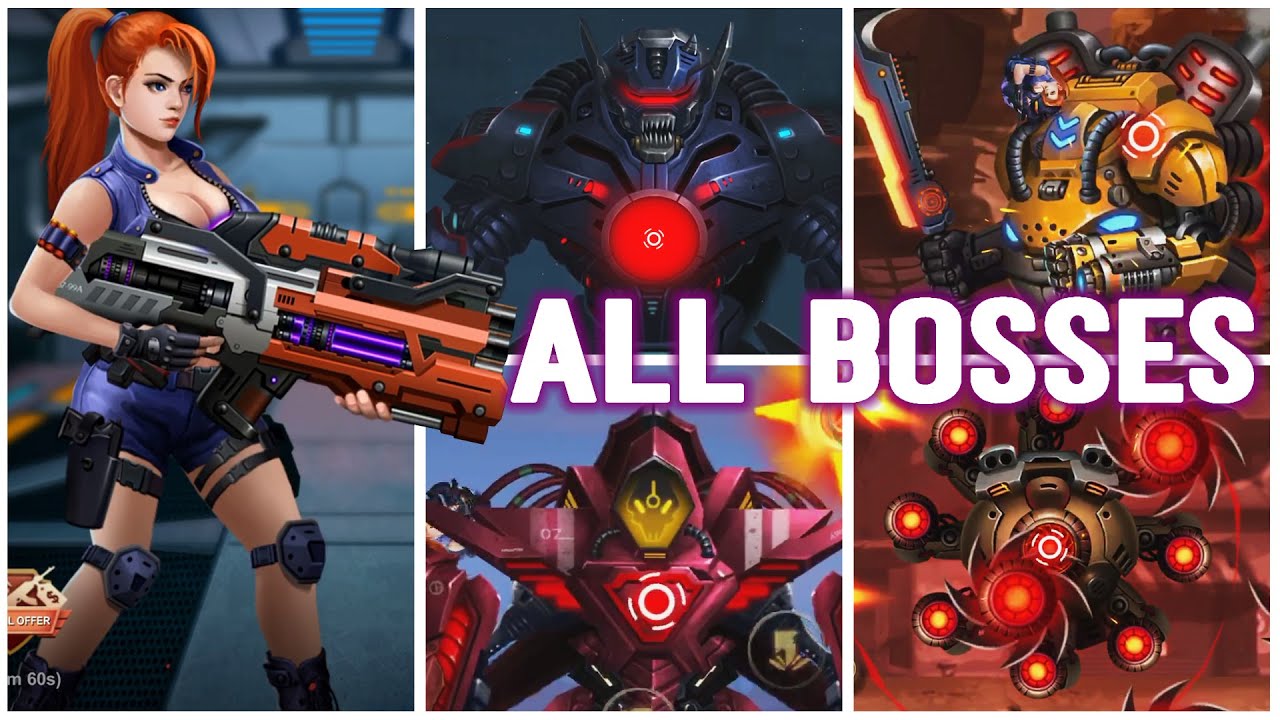 Metal Squad - All Bosses (T-Rex, Heroic Mech, Iron Mech, Spider Toxic ...