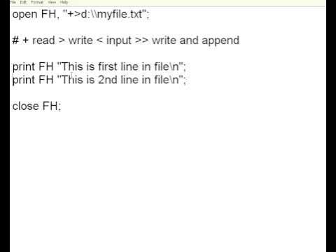 Perl 8 File Handling - YouTube
