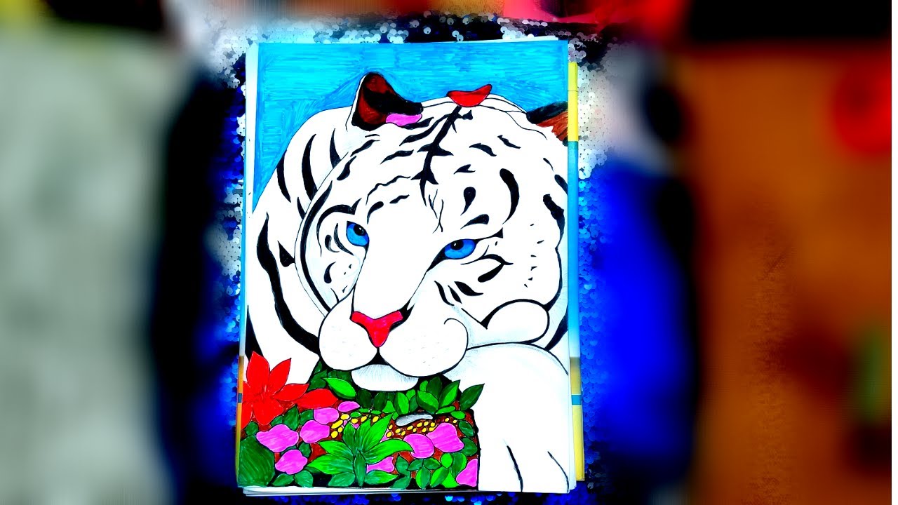 how to draw a tiger Drawing and Arts simple - YouTube