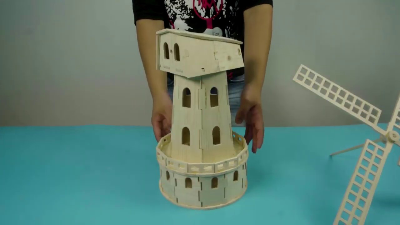 DIY | How to make mini wooden windmill house | School Projects - YouTube