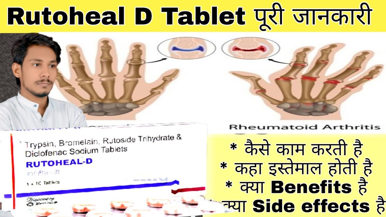 Rutoheal D Tablet | Trypsin bromelain rutoside trihydrate & diclofenac ...