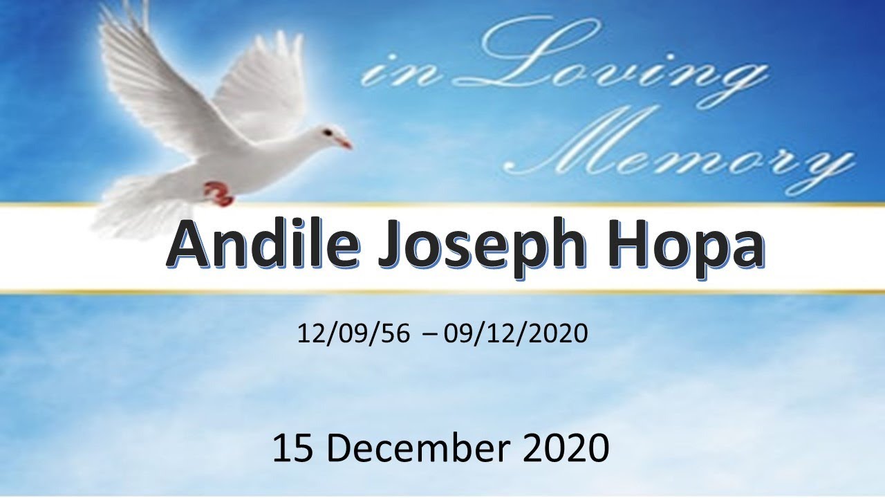 Memorial Service of Andile J Hopa - YouTube