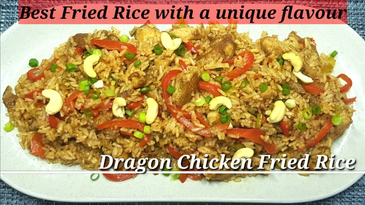 Dragon chicken fried rice - YouTube