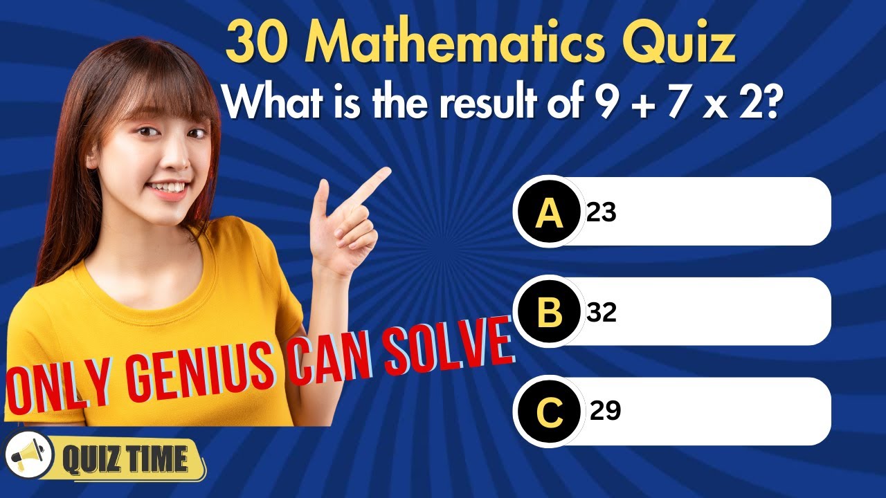 How Good is Your Mathematics📗? Find Out! Mathematics Quiz | 2024 - YouTube