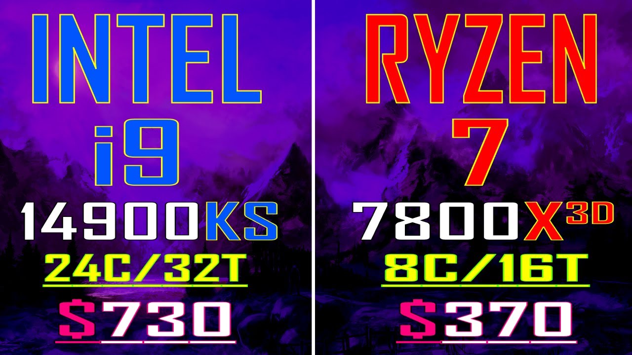 INTEL i9 14900KS vs RYZEN 7 7800X3D || PC GAMES BENCHMARK TEST || - YouTube