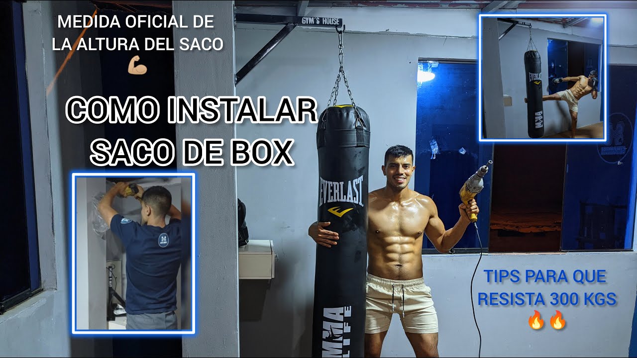 COMO INSTALAR SACO DE BOX - YouTube